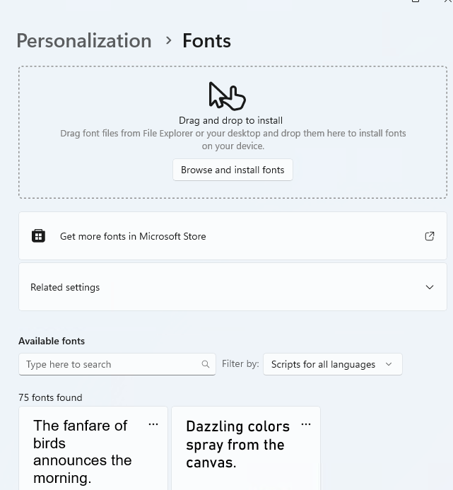 Font Handling Works Through Settings - Ed Tittel