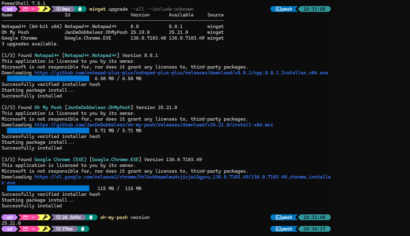 OhMyPosh Upgrade Needs WinGet DB Reset - Ed Tittel