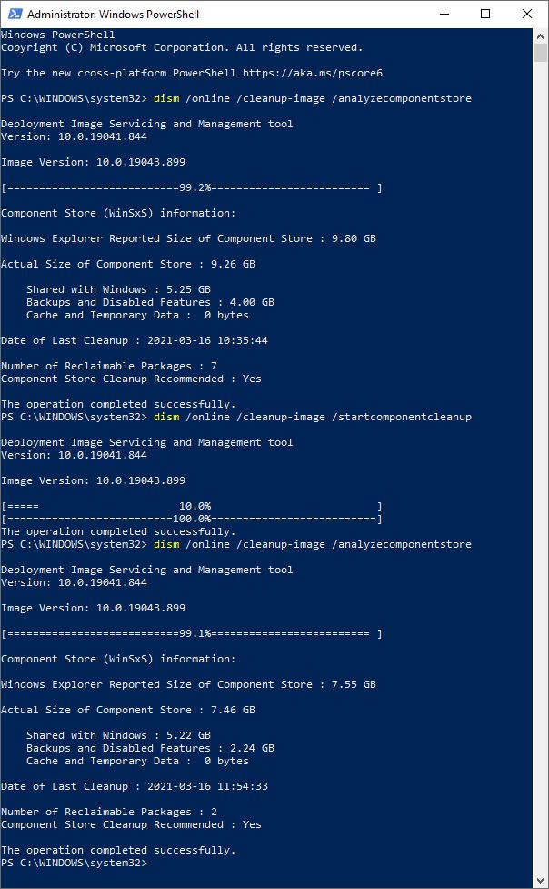 Interesting Partial 21H1 Component Store Cleanup - Ed Tittel