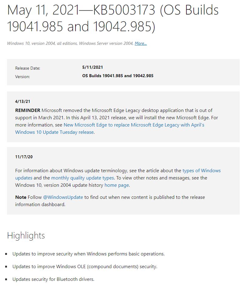 KB5003173 Brings Critical Security Updates - Ed Tittel KB5003173 Brings Critical Security Updates - Ed Tittel