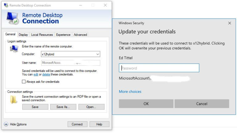MSA RDP Login Issue Resolved - Ed Tittel