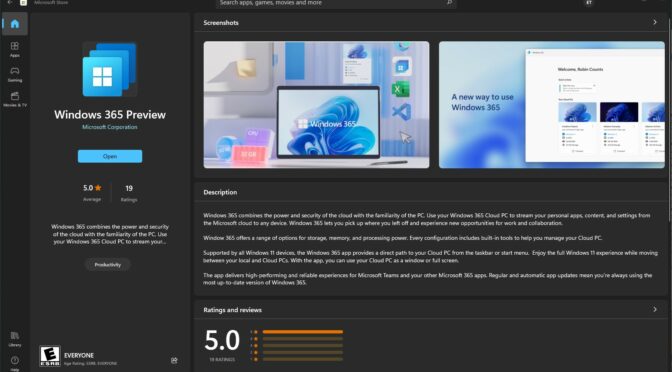 Windows 365 App Now Available - Ed Tittel