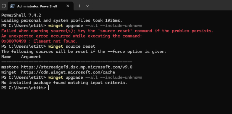 WinGet Source Hiccup Self-Repair - Ed Tittel