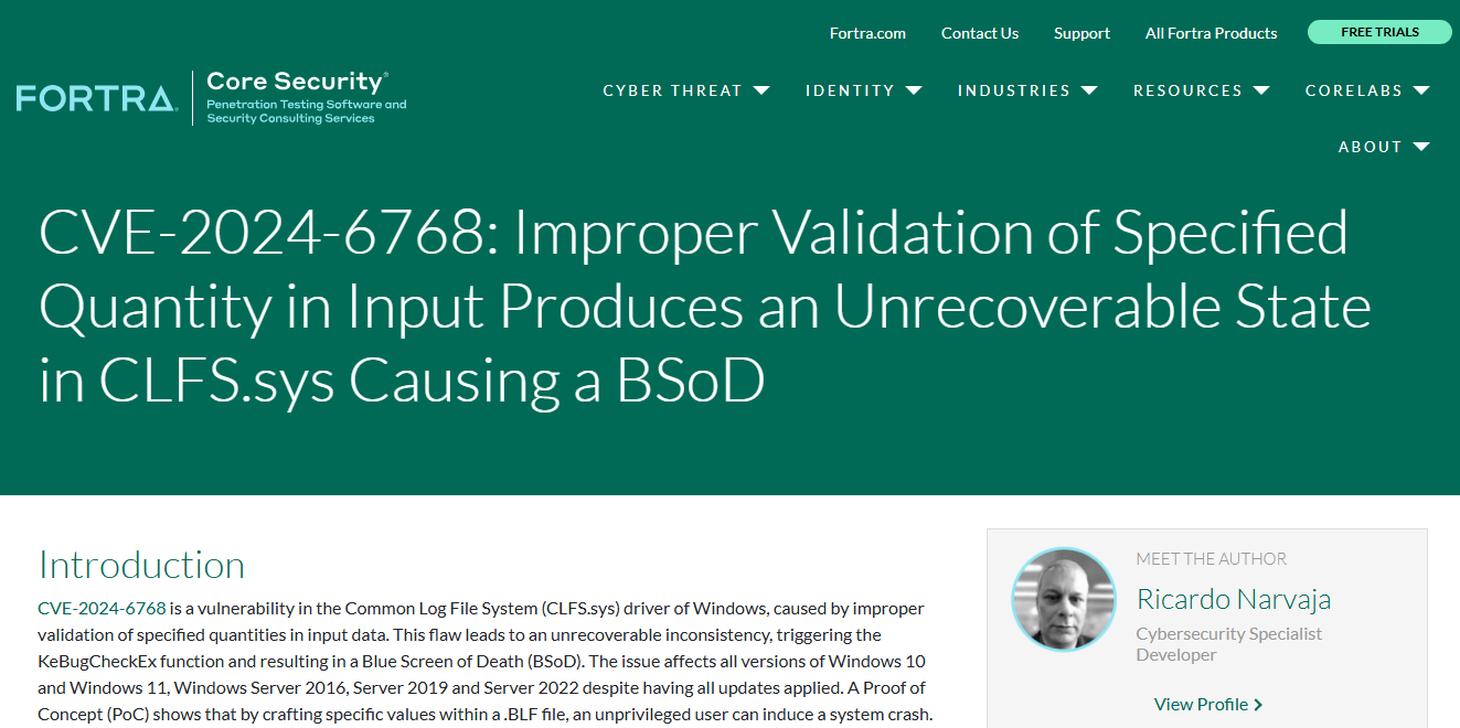 CVE-2024-6768 Exposes Scary Windows Vulnerability - Ed Tittel