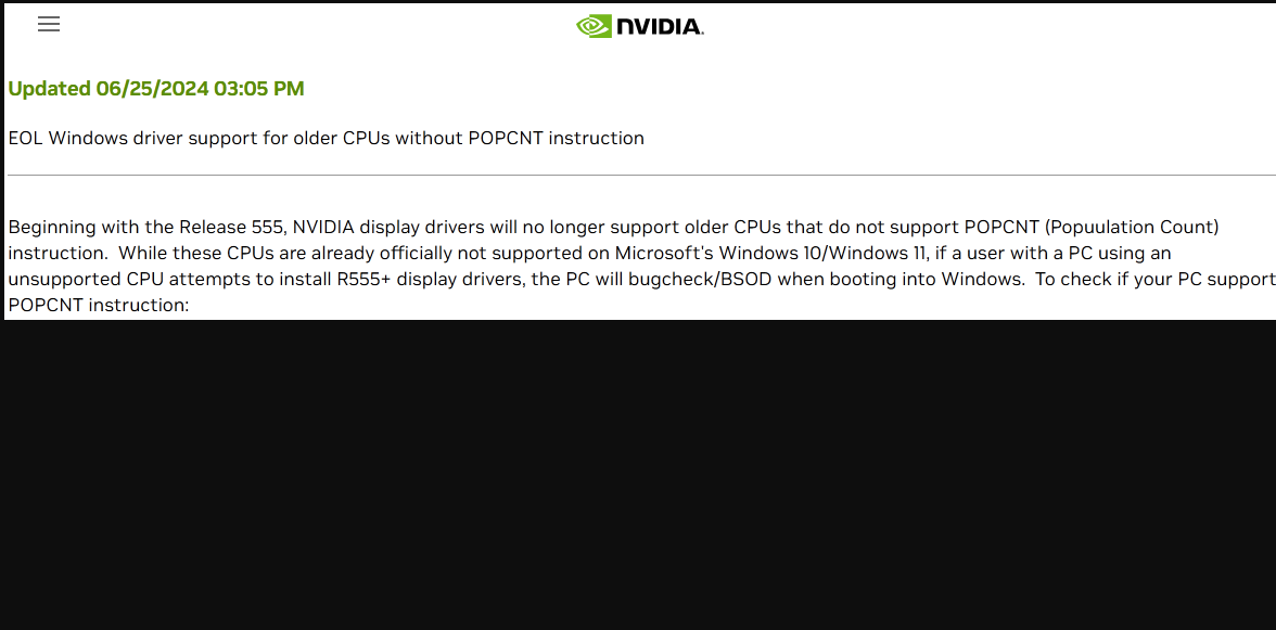 NVIDIA Driver Forces POPCNT Support - Ed Tittel